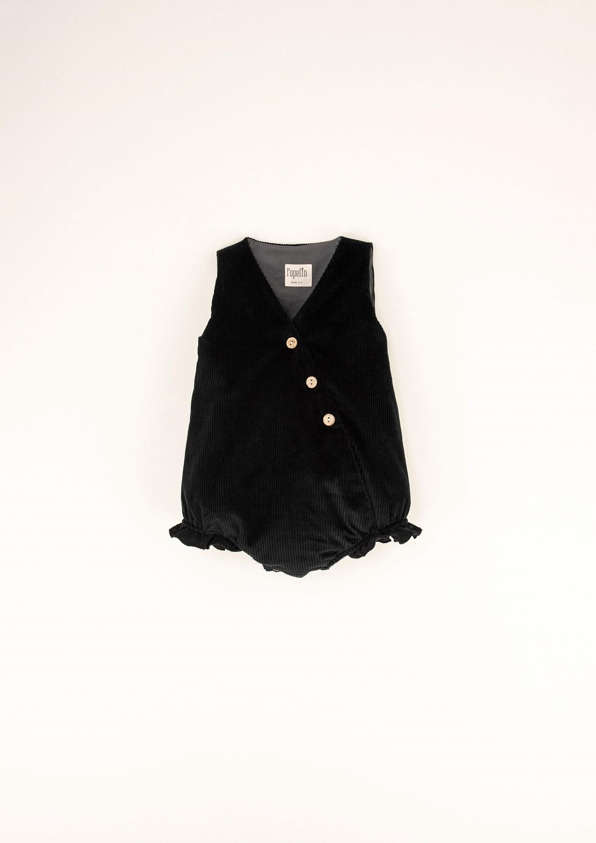 Mod.4.4 Black crossover romper suit | AW23.24 Mod.4.4 Black crossover romper suit