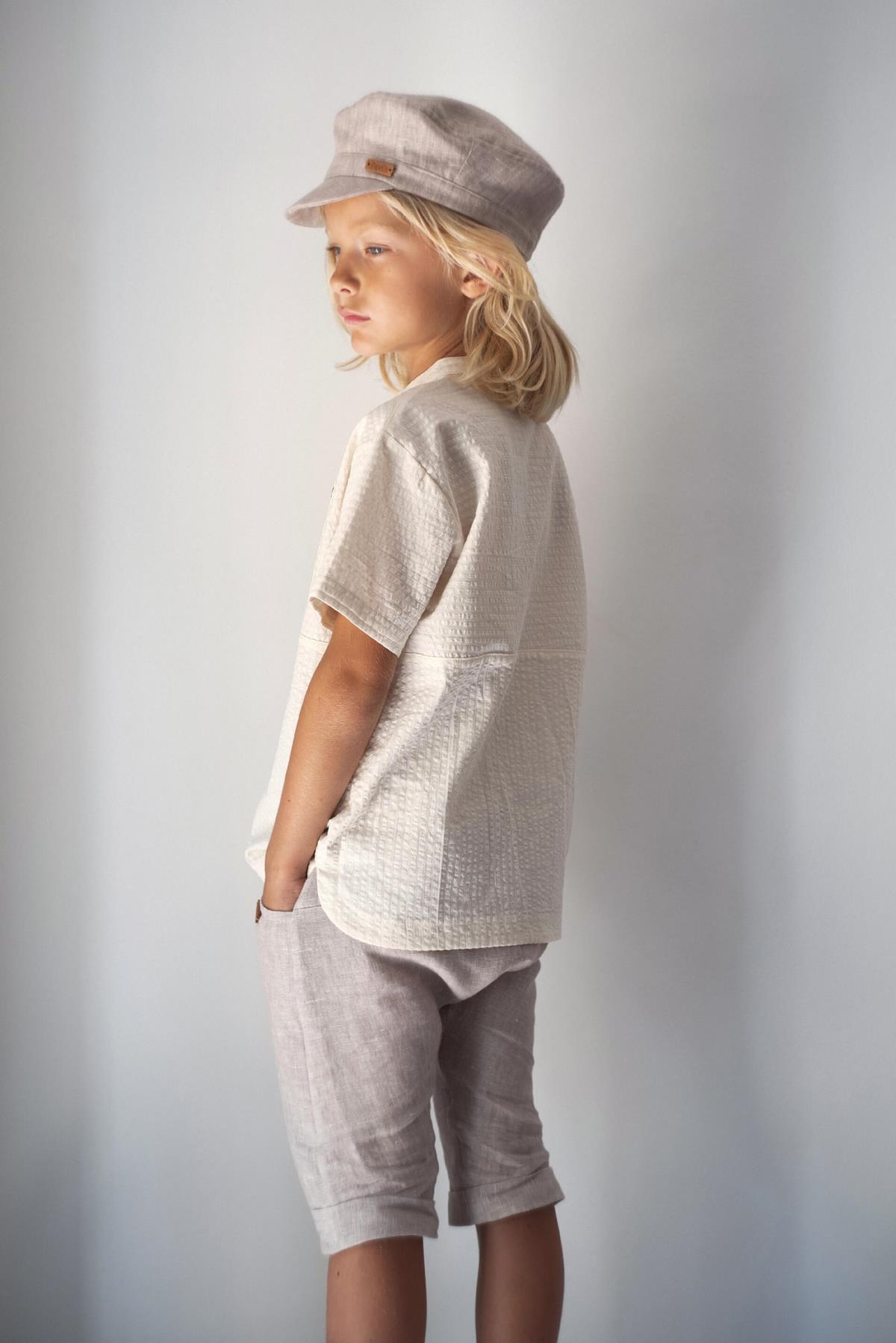 Mod 20.1 Off-white Mandarin collar shirt | SS25 Mod 20.1 Off-white Mandarin collar shirt