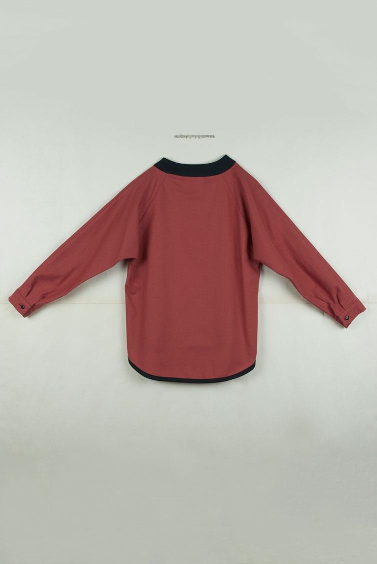 Mod.12.2 - Rust-coloured Raglan-Sleeved Shirt | AW18.19-Mod.12.2 - Rust ...